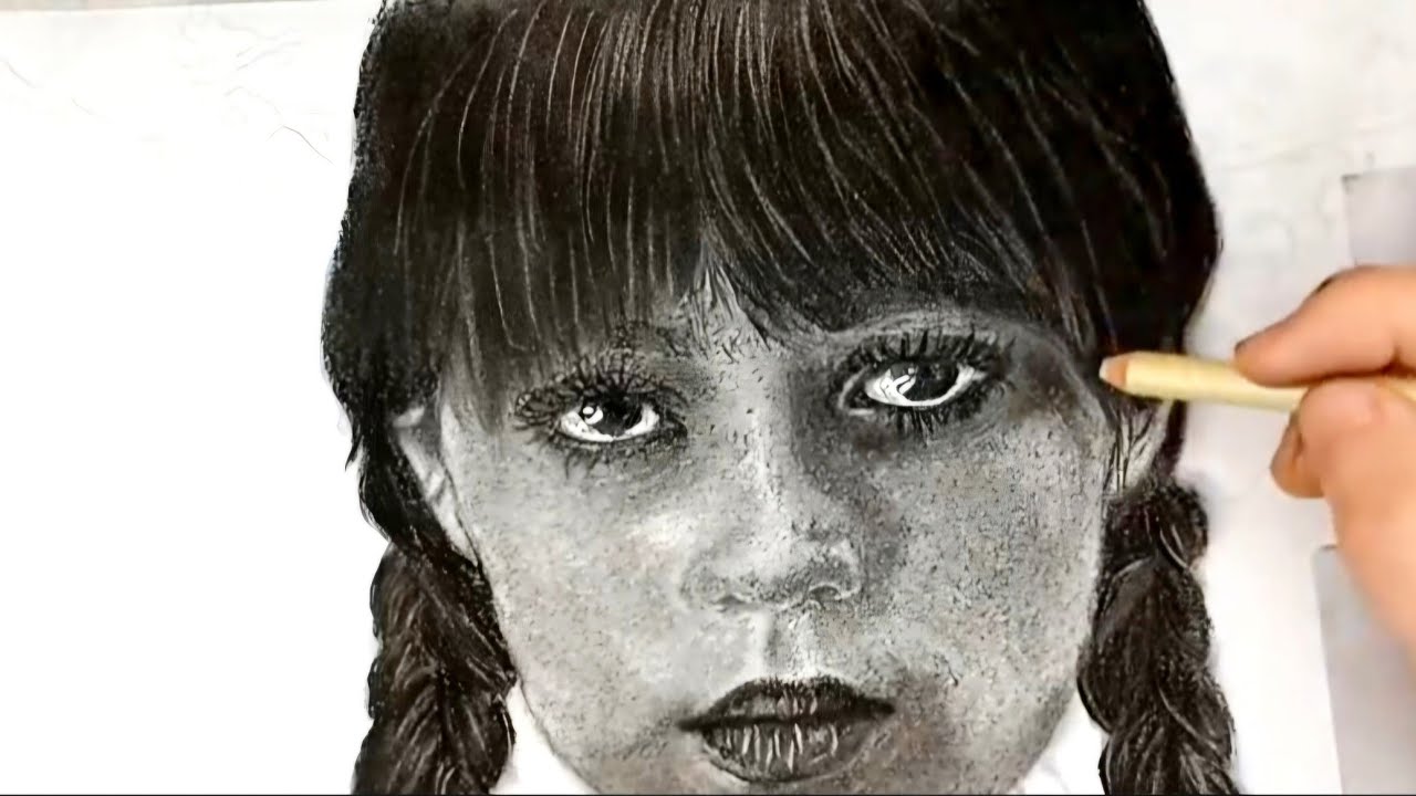 Wednesday Addams | Jenna Ortega | How to draw Wednesday Addams | How to ...