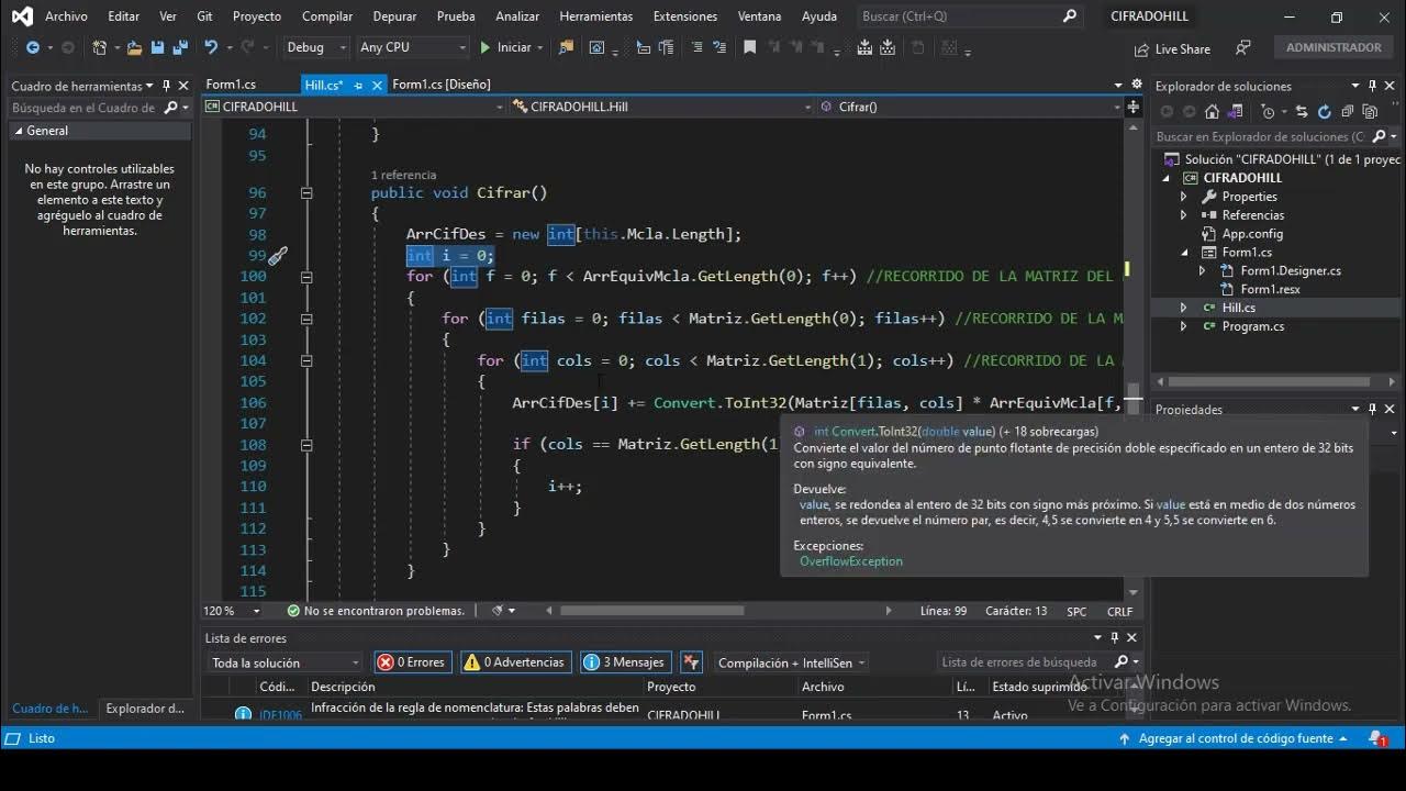 Método Cifrado Hill C# - YouTube