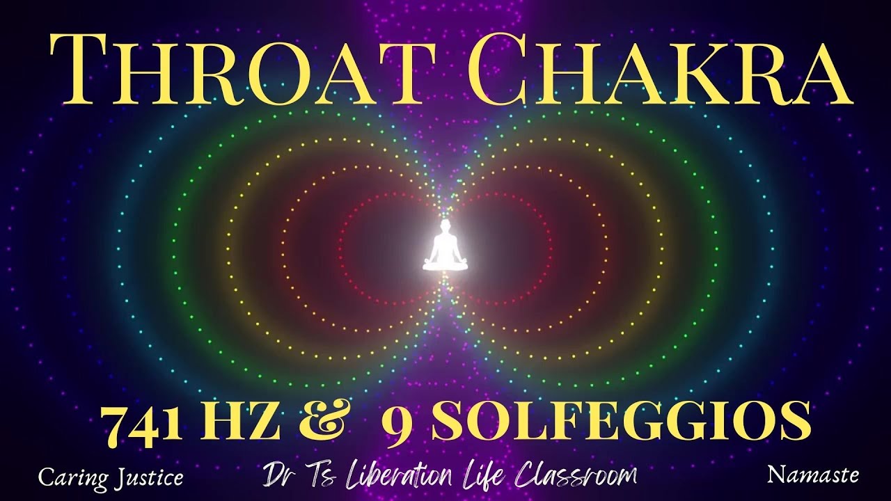Throat Chakra Energy Field Meditation with 741 hz and 9 Solfeggio Frequencies (loopable) - YouTube