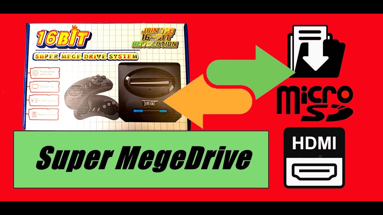 Super MegeDrive - clone de Megadrive com SAVE, SD Card e HDMI - YouTube