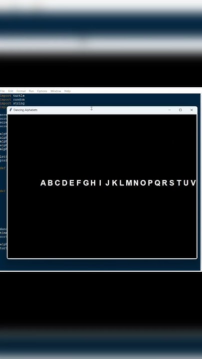"Dancing Alphabets: A Fun Sorting Animation with Python Turtle" # ...