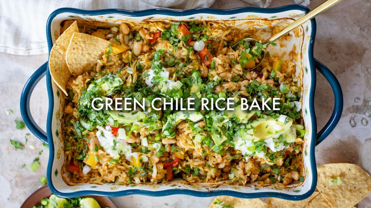 Green Chile Rice Bake | This Savory Vegan - YouTube