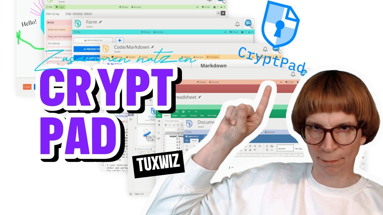 Cryptpad - sicher zusammen an Dokumenten arbeiten - YouTube