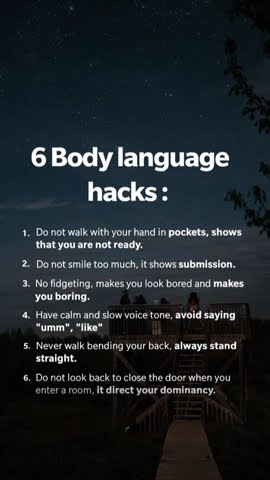 6 Body Language Hacks #manipulation #minset #psychology - YouTube