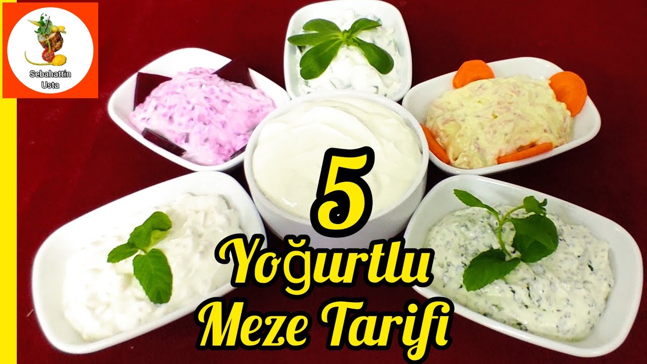 YOĞURTLU MEZELER,haydari,havuç tarator..y.semizotu..Meze çeşitleri ...