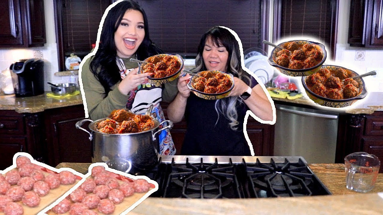 My Mom Teaches Me How To Make Albondigas Youtube