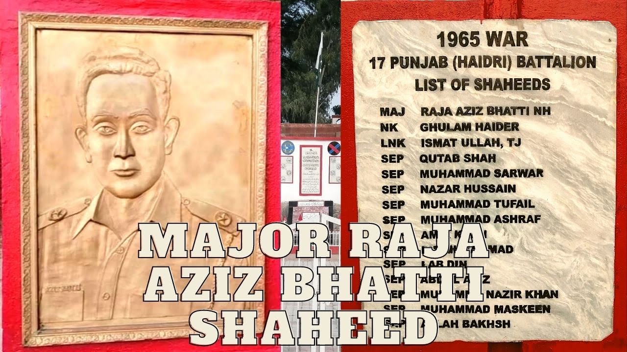 Muqam e Shahadat |Major Raja Aziz Bhatti Shaheed |1965 Indo Pak ...