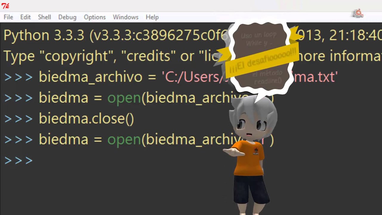30.- Aprender programación para niños con Python. Leer archivos. - YouTube