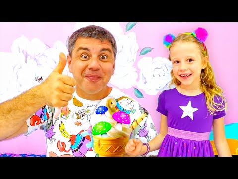 Nastya bir şef gibi davranır ve babası için garip yemekler pişirir