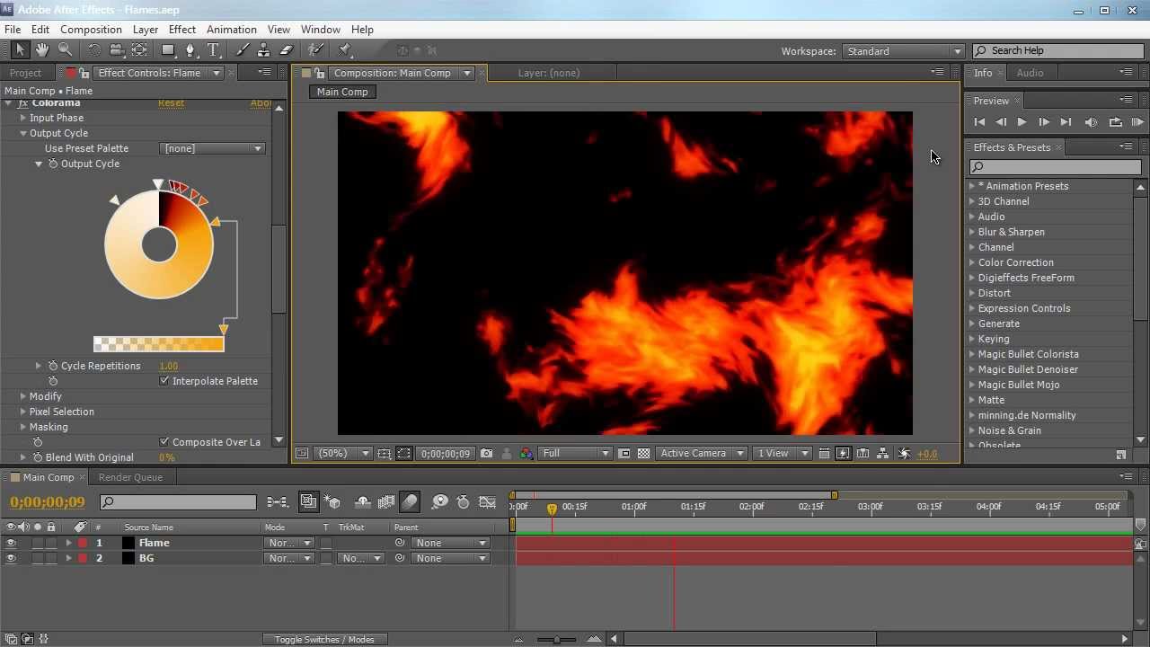 AE: Create Semi Realistic Flames with AE's Built In Tools - YouTube