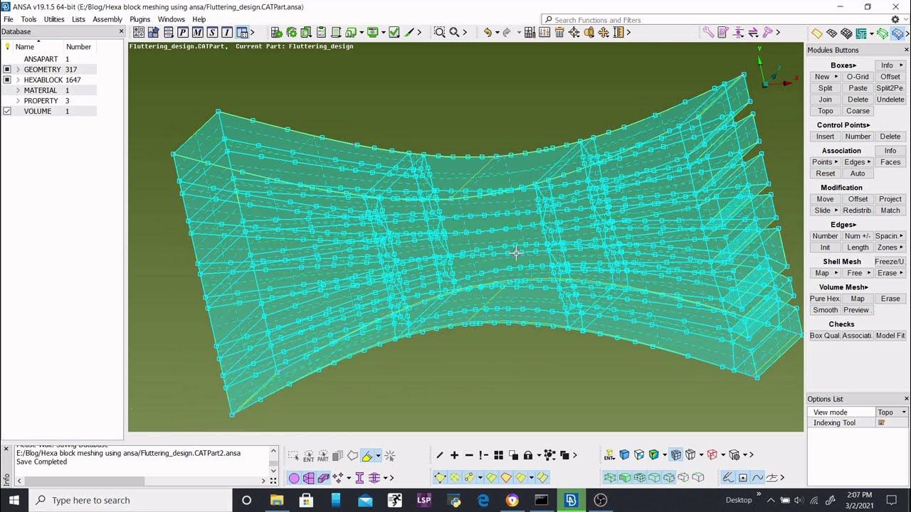 Hexa meshing using ANSA: Reducing hexa block - YouTube