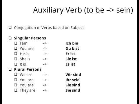 Lesson 7 | Helping Verb | Conjugation of Verb in German Language ...