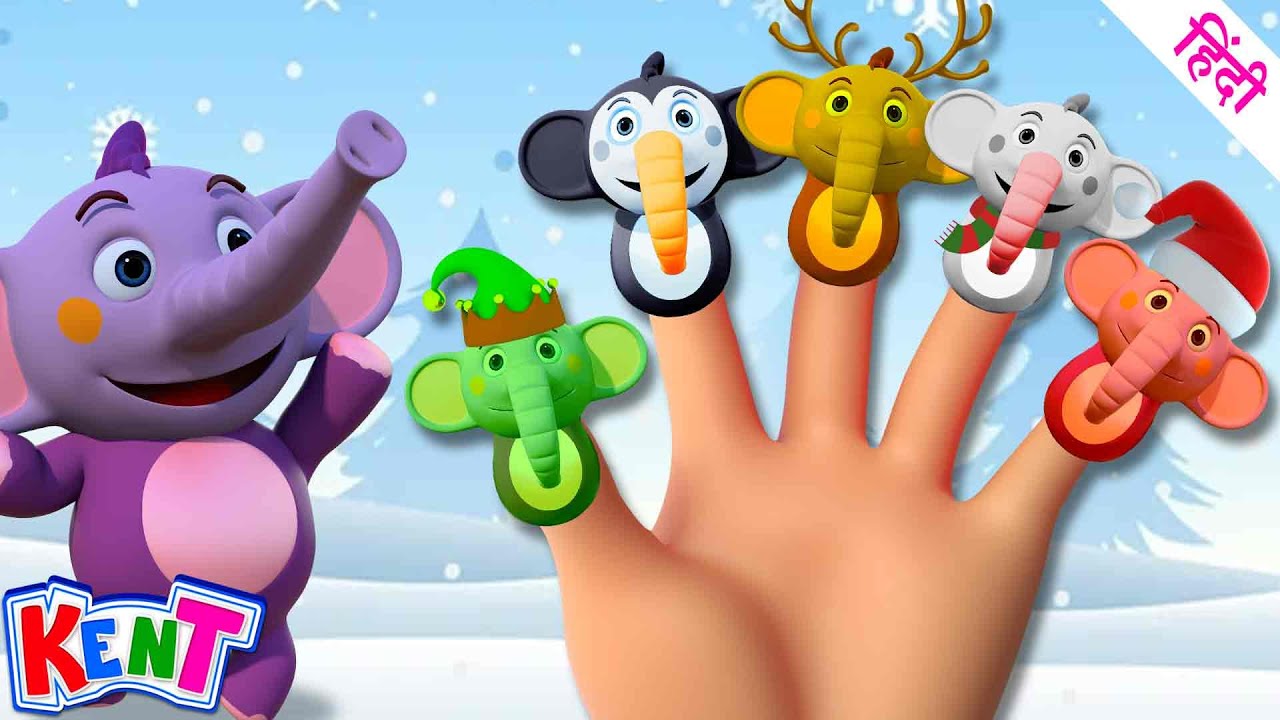 Christmas Finger Family For Kids | Hindi Kids Songs | Ek Chota Kent ...