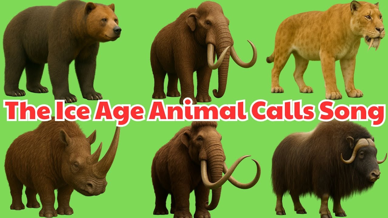 🦣 ️ Ice Age Animal Calls Song for Kids | Fun Nursery Rhymes ...