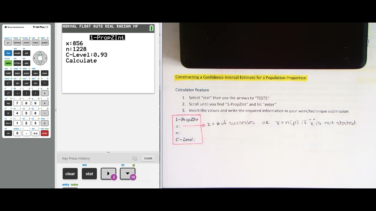 PP Confidence Interval Estimate Calculator Feature - YouTube