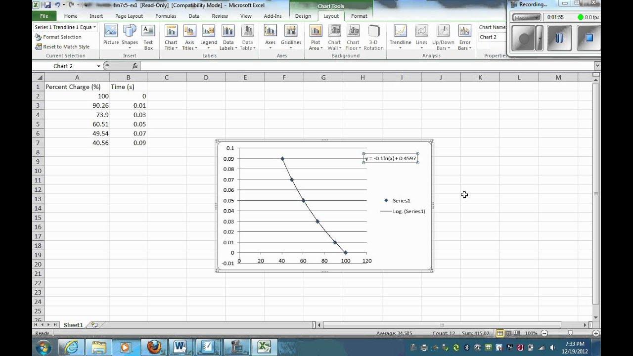 7.5 Modelling Data using Logarithmic Functions - YouTube