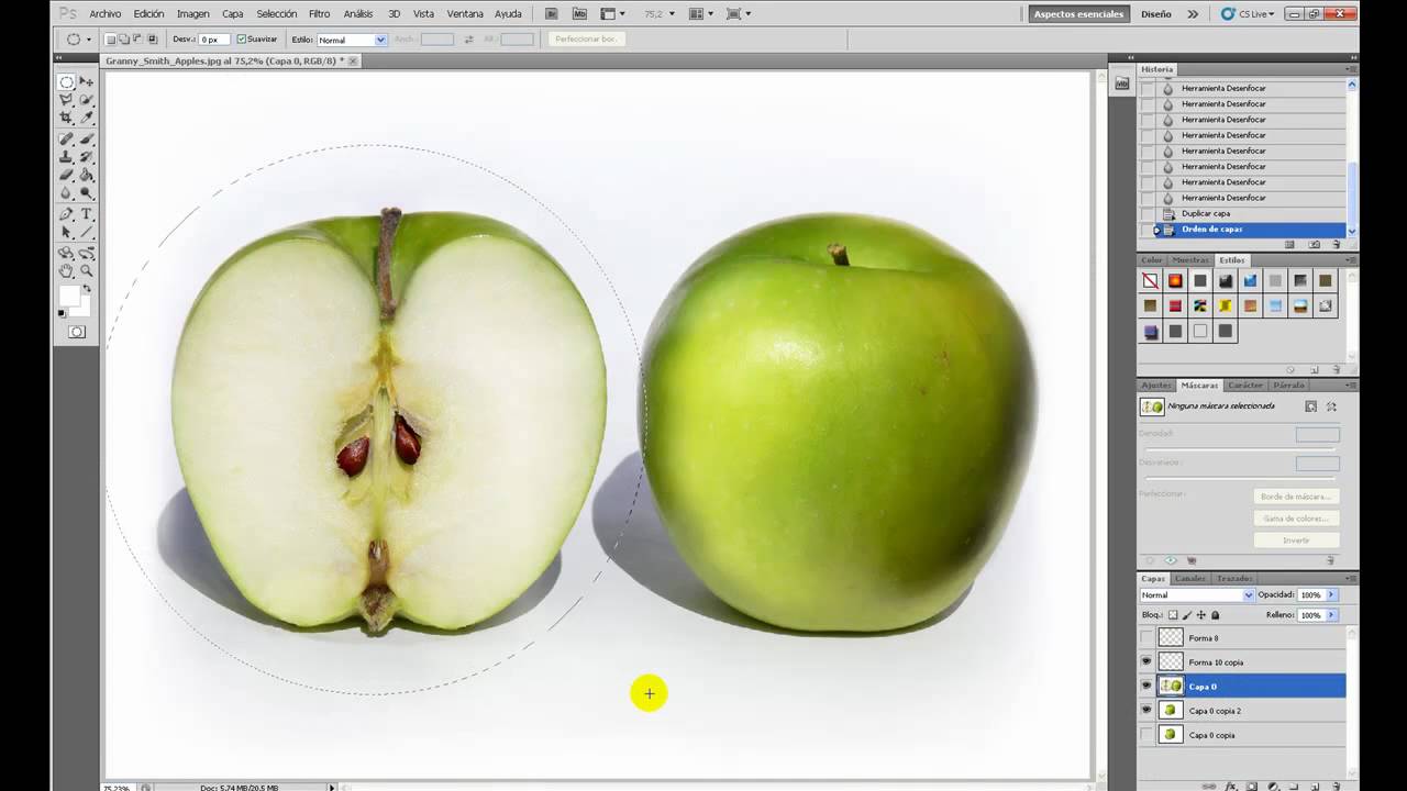 Photoshop tutorial Square Apple Effect! (HQ ) - Efecto Manzana cuadrada - green twilight apple ...