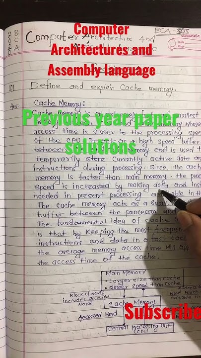 Bca-2020 Computer Architecture and Assembly language (Bca 3rd sem) solutions #viral #trending # ...