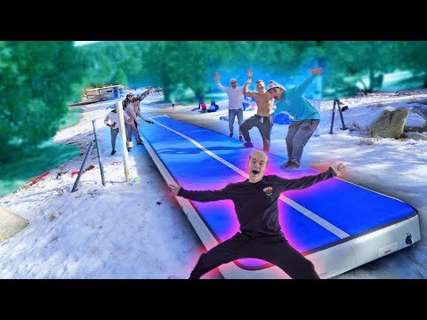 WORLD'S BIGGEST INFLATABLE SLED!! *ABSOLUTELY INSANE* - YouTube