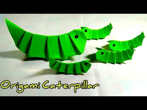 Origami CATERPILLAR EASY - how to make origami CATERPILLAR? - YouTube