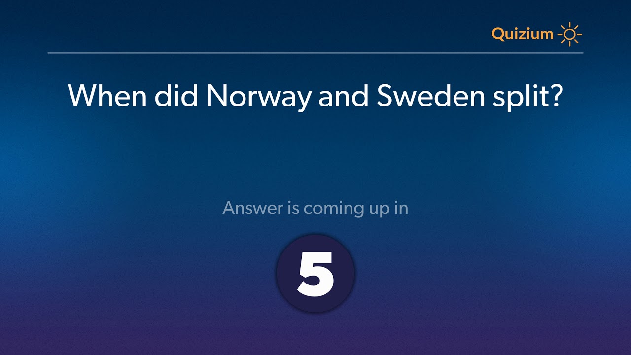 When did Norway and Sweden split? Sweden Quiz - YouTube