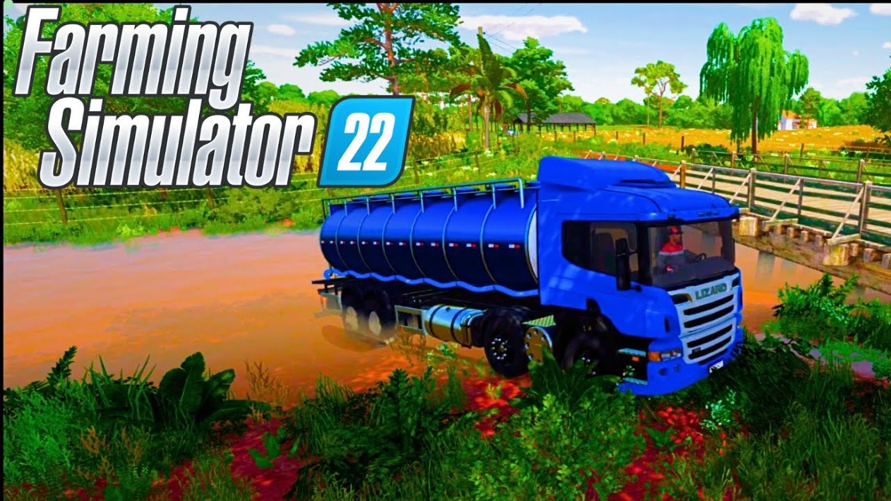 Pegando água no rio para as vacas (Farming Simulator 22) *Jogando no celular* - YouTube