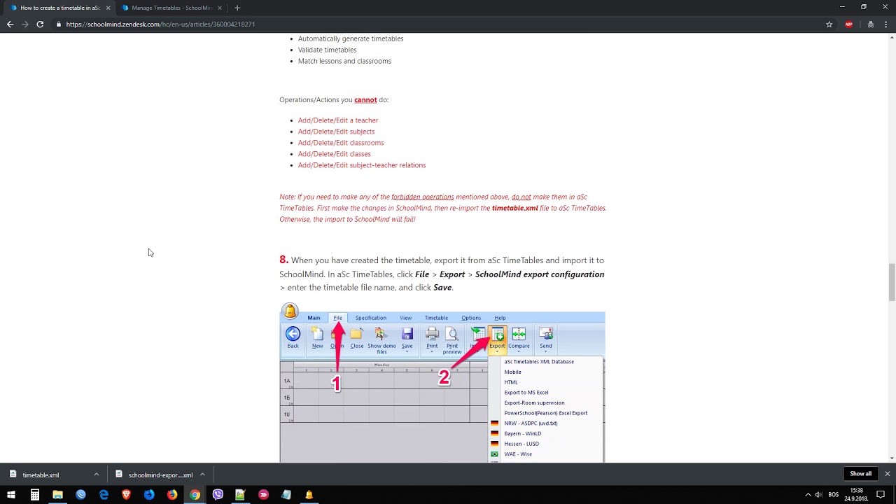 How to create a timetable in aSc TimeTables and import it to SchoolMind ...