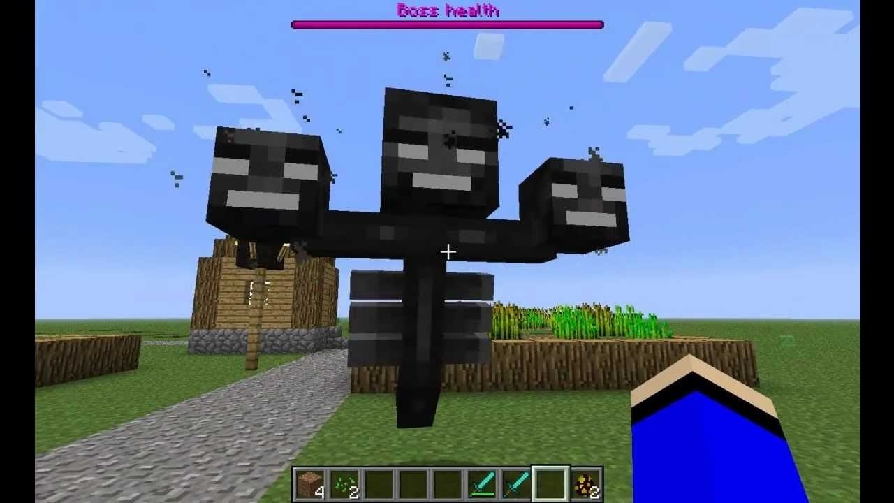 Killing wither minecraft - YouTube