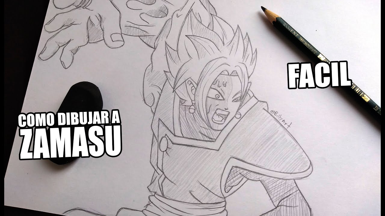 COMO DIBUJAR A ZAMASU FUSIÓN *MUY FACIL* || How to draw Zamusa easy ...