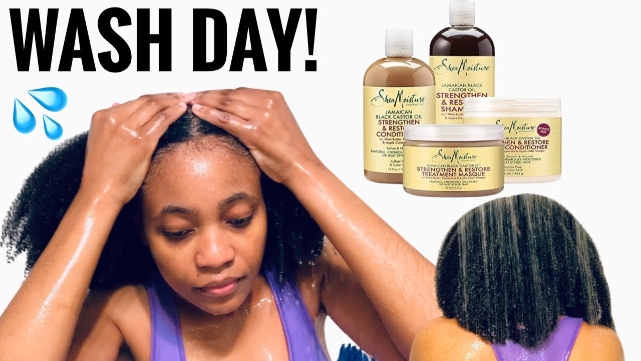 Wash day | SHEA MOISTURE | strengthen & restore | IMMEDIATELY YES ...
