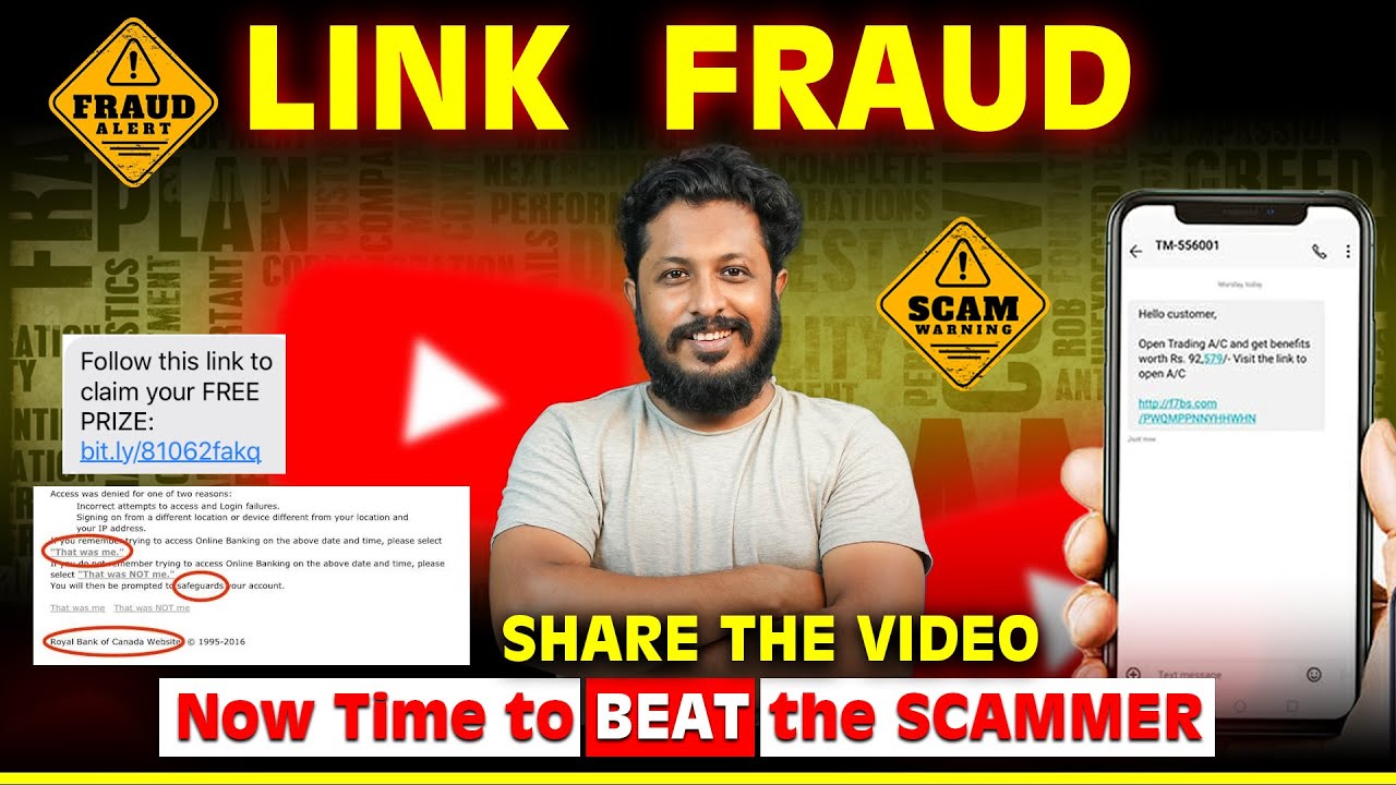 🚨WARNING ! Protect Your Bank Account from Clicking any FRAUD or SCAM Link ⛔⚠️Smart Technology ...