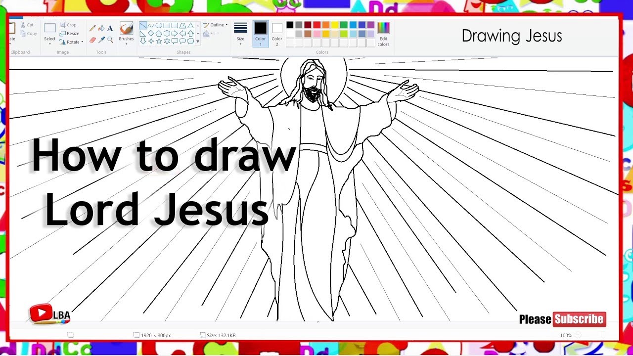 How To Draw Lord Jesus L Learnbyart Youtube
