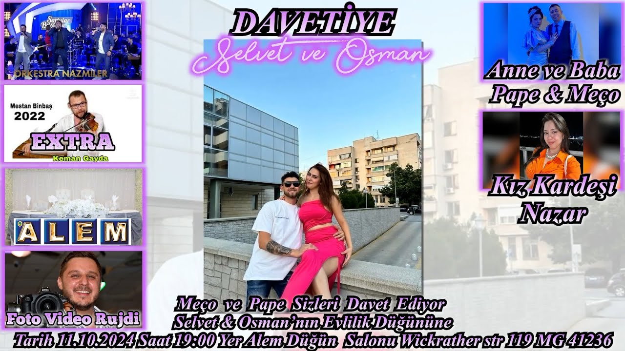 DAVETİYE Meço ve Pape Sizleri Davet Ediyor Selvet & Osman'nın Evlilik ...