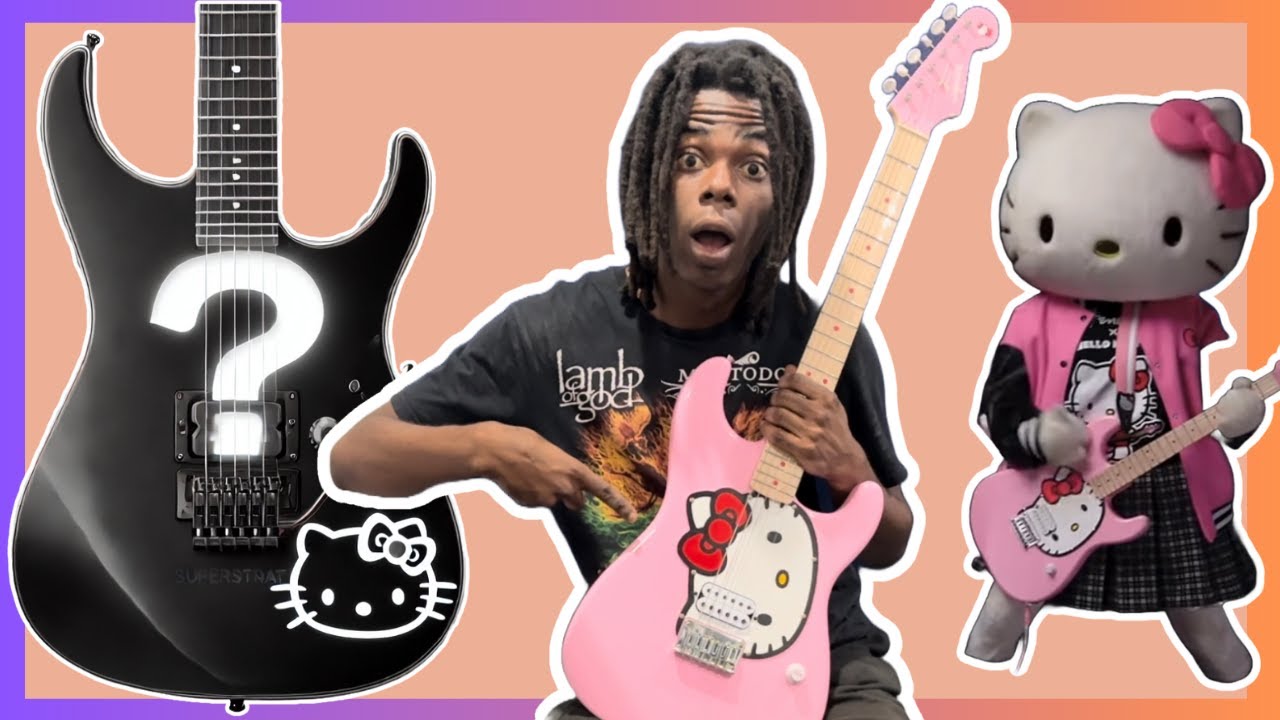 I upgraded the Hello Kitty Stratocaster... - YouTube
