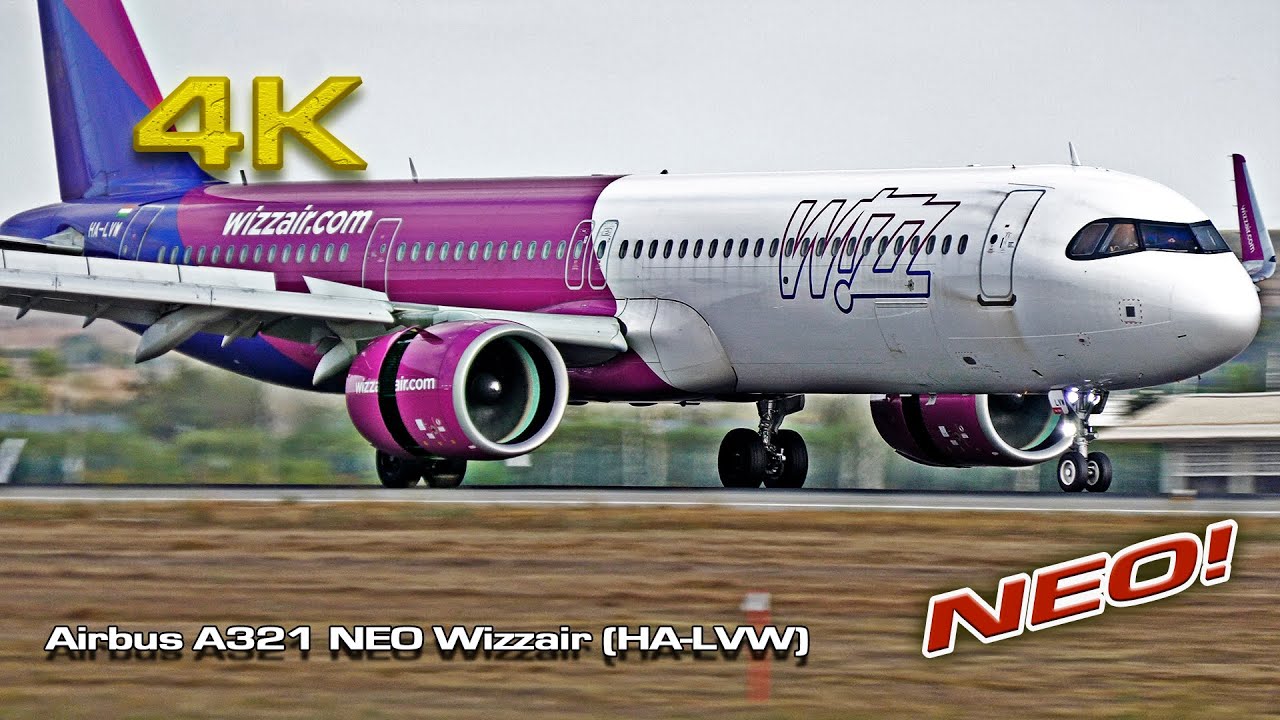 Airbus A321 NEO Wizzair (HA-LVW) Mask Alicante - YouTube