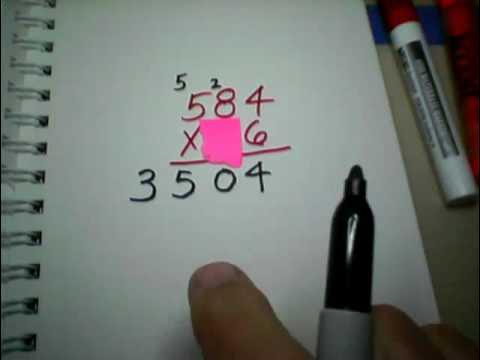 Multiplication: 584 X 36 standard algorithm - YouTube