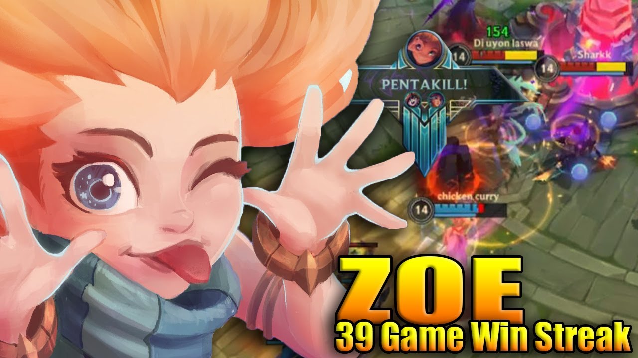 Wild Rift Zoe 39 Game Win Streak & Penta Kill - Wild Rift Gameplay ...