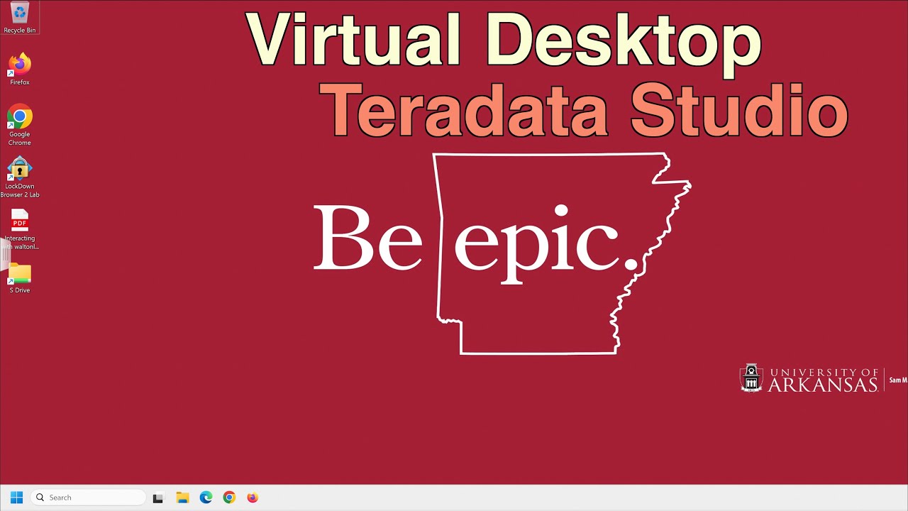 Steps to Access Virtual Desktop for Teradata Studio | Walton College - YouTube