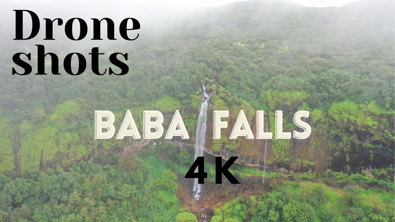 BABA FALLS 4k | near Amboli | Belgaum nearby Falls | Kumbwade Falls # ...