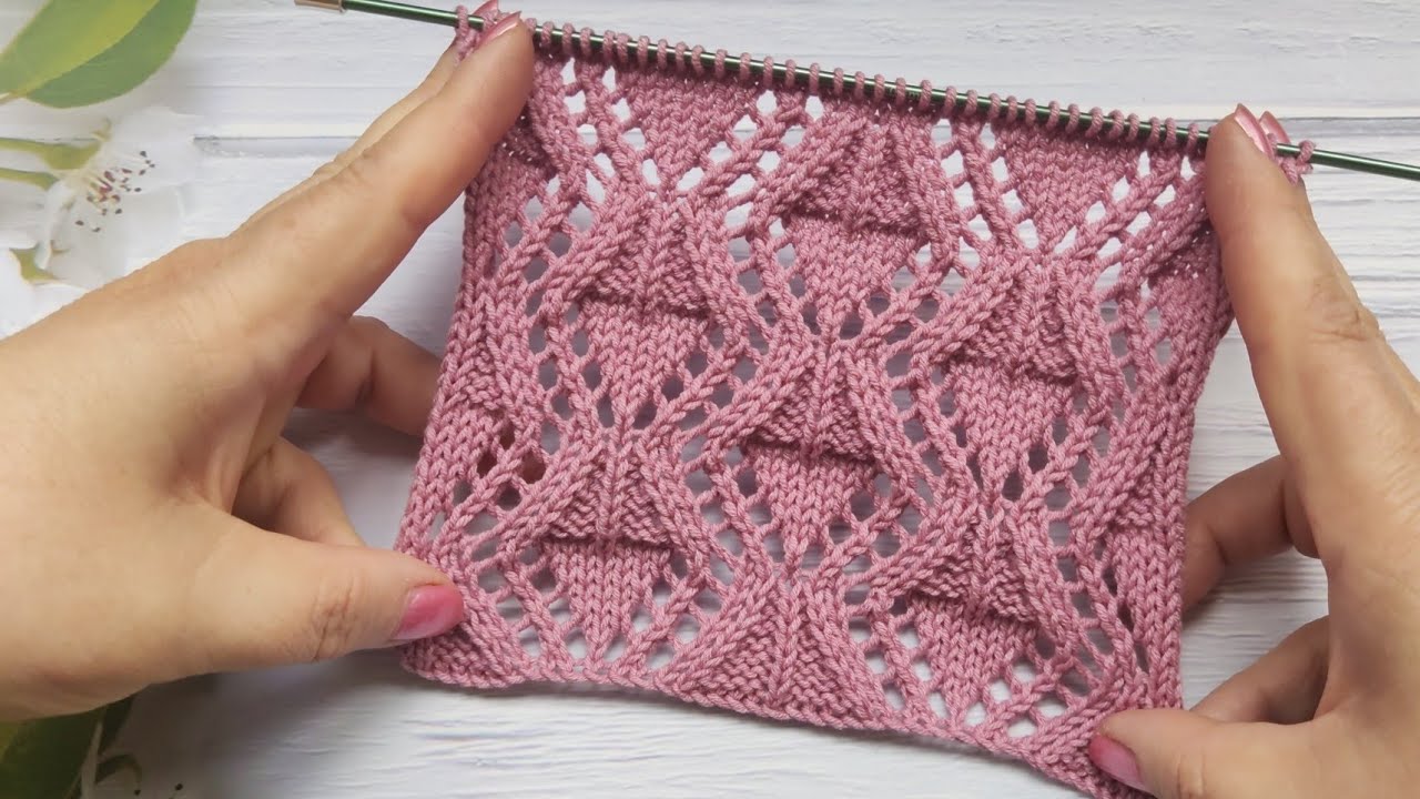 Lace Diamond Stitch | Ajour-Rautenmuster stricken | Punto Rombi ai ...