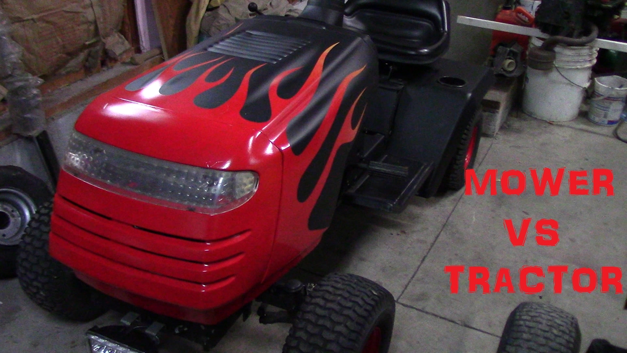 Mower vs Tractor - A Muscle Vs Tuner Parody - YouTube