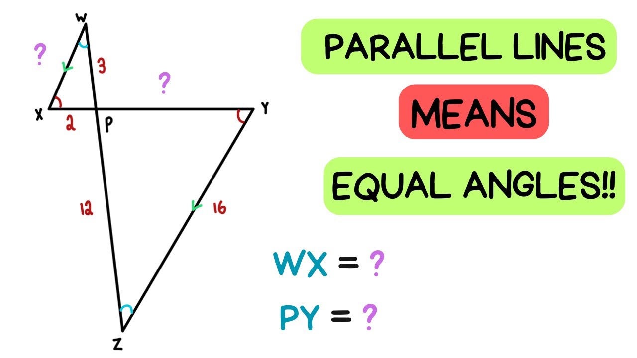 Similar Triangles Example Problem 2: Using Angle-Angle Similarity to find two side lengths - YouTube