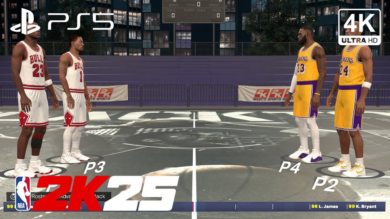 BLACKTOP | Michael Jordan & Derrick Rose 2v2 Kobe Bryant & LeBron James ...