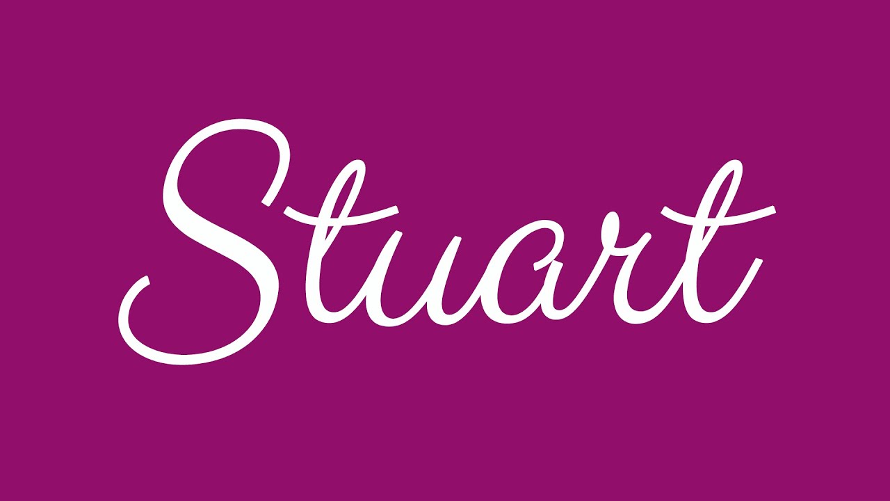 Learn how to Sign the Name Stuart Stylishly in Cursive Writing - YouTube