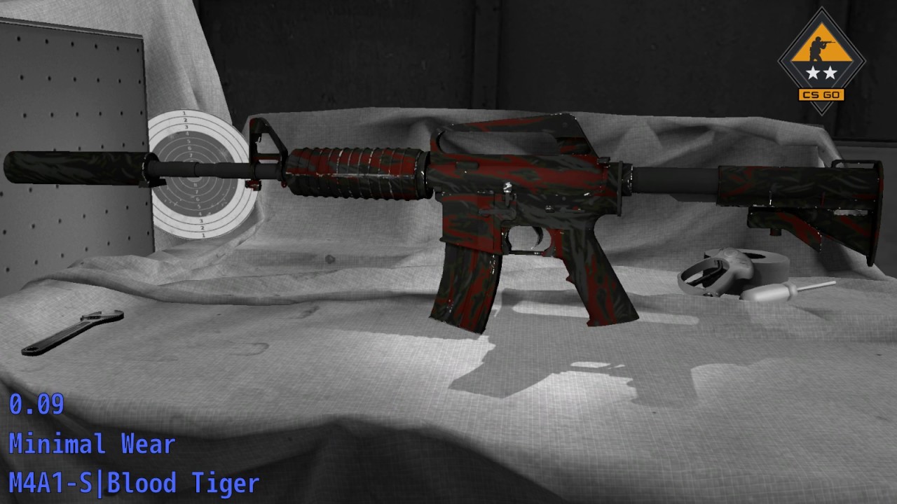 M4A1-S | Blood Tiger - Wear and Float - YouTube