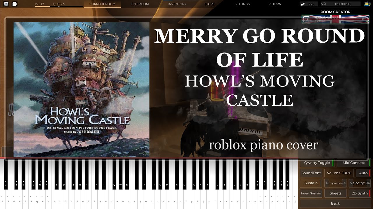 Merry-Go-Round of Life - ROBLOX Piano Cover // Piano Rooms - YouTube
