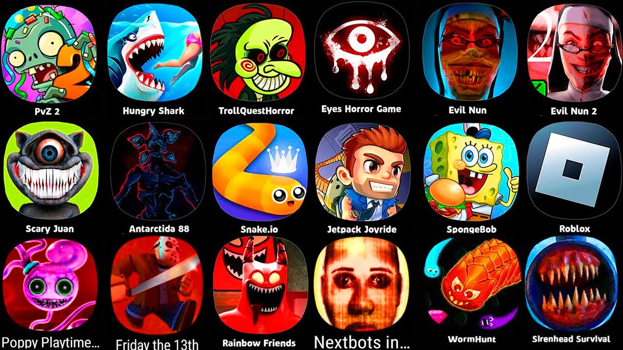 WormHunt,Roblox,Hungry Shark,Antarctida 88,Snake.io,Jetpack Jovride ...