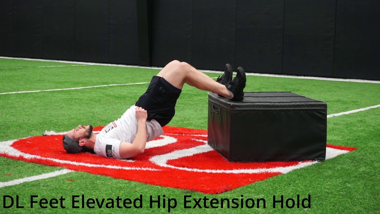 DL Feet Elevated Hip Extension Hold - YouTube