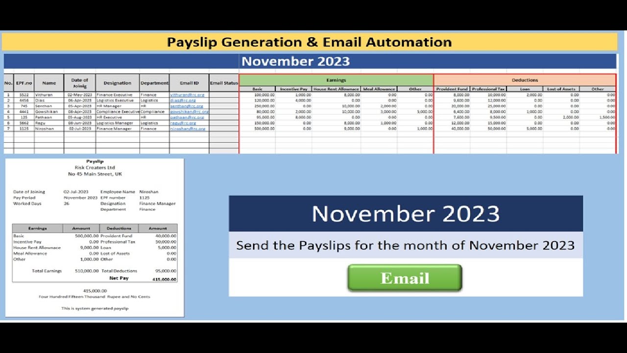 Payslip Generation and Email Automation | Sobanan Knowledge Sharing ...