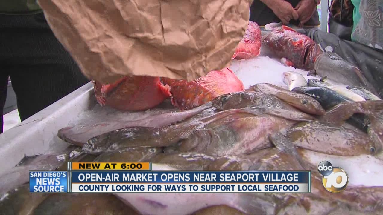 Open-air fish market near Seaport Village opens - YouTube